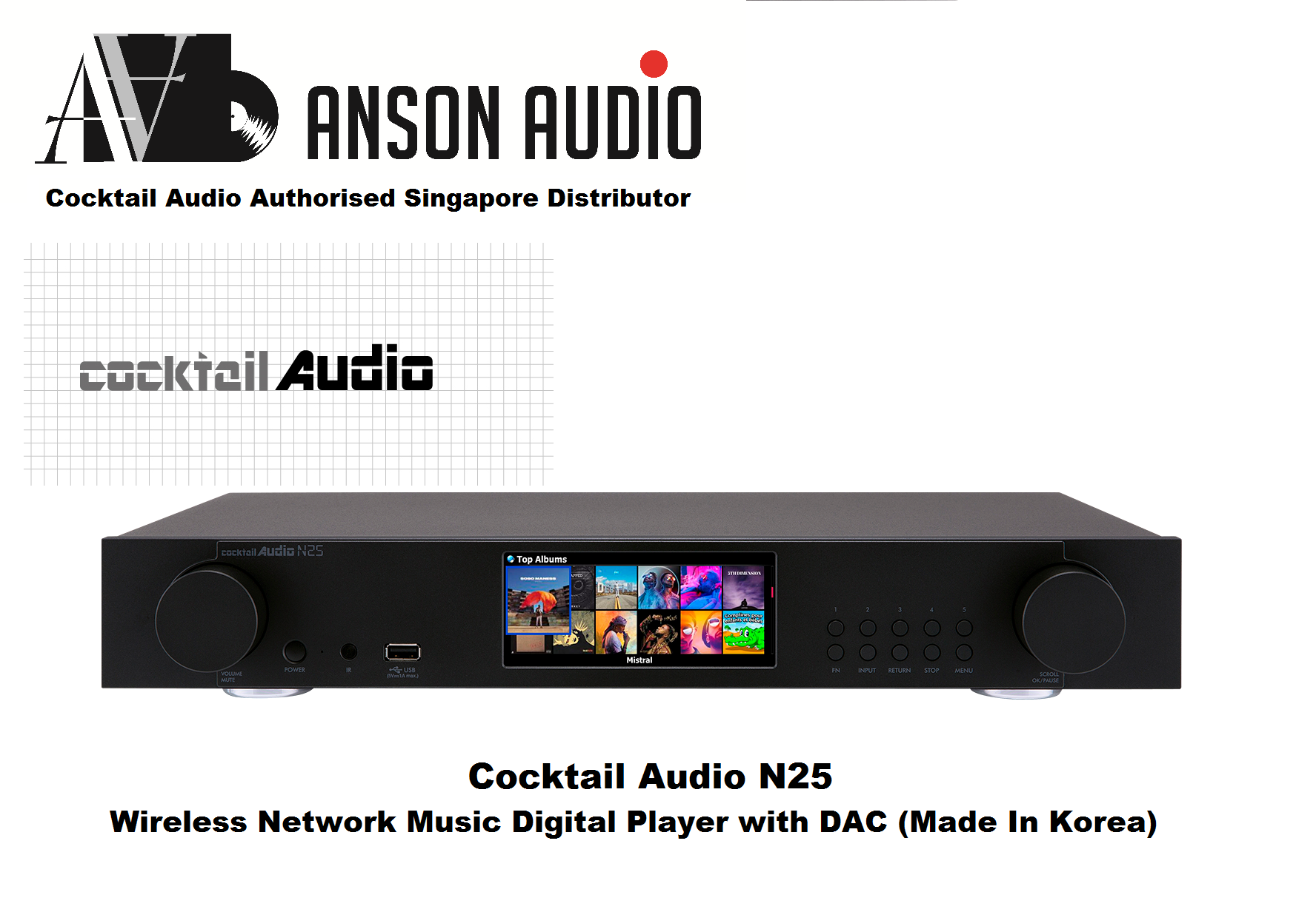 Cocktail Audio N25 Wireless Network Music Digital Player with DAC (Made ...
